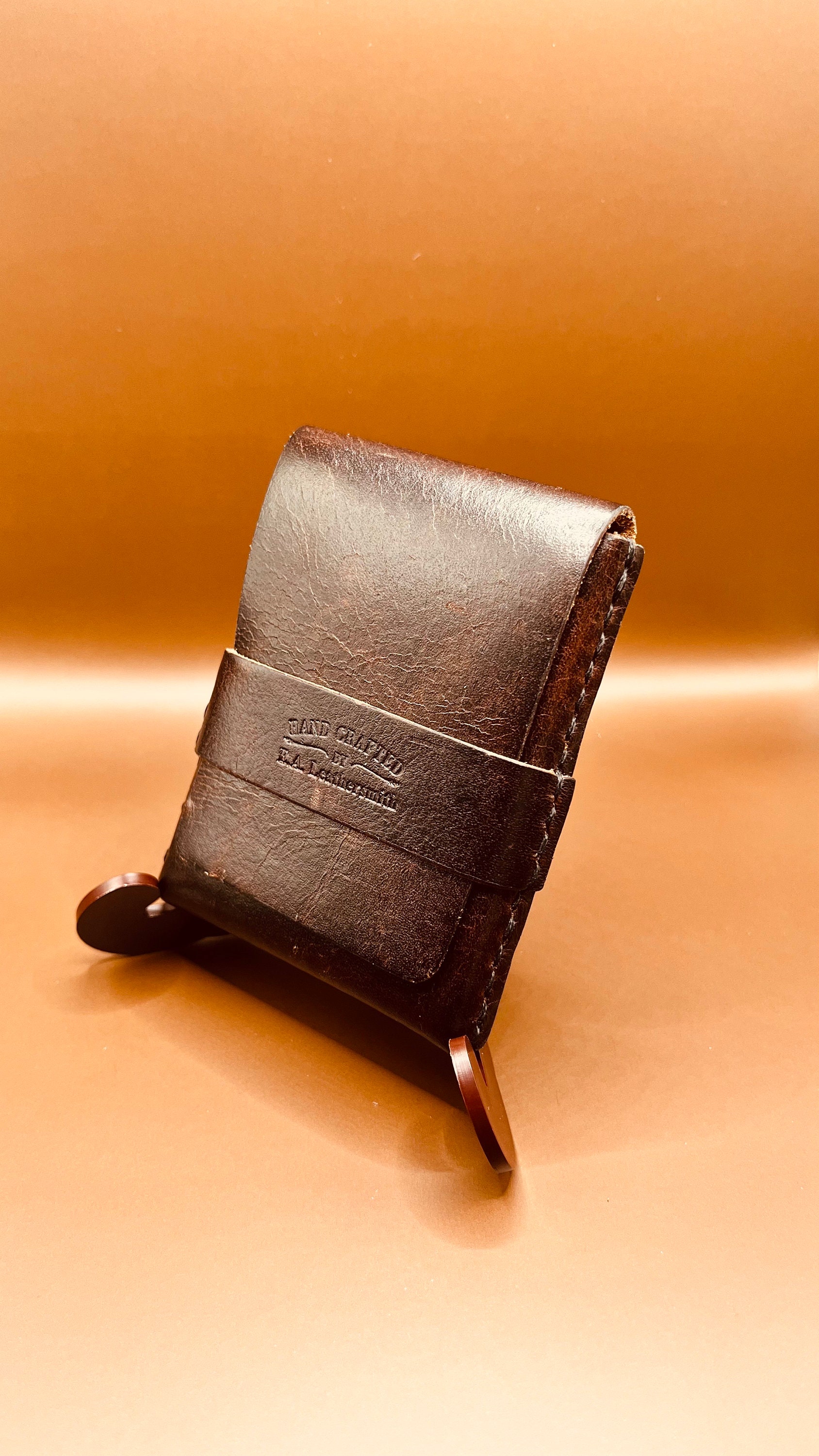 Handmade Leather Card Wallet. - Etsy