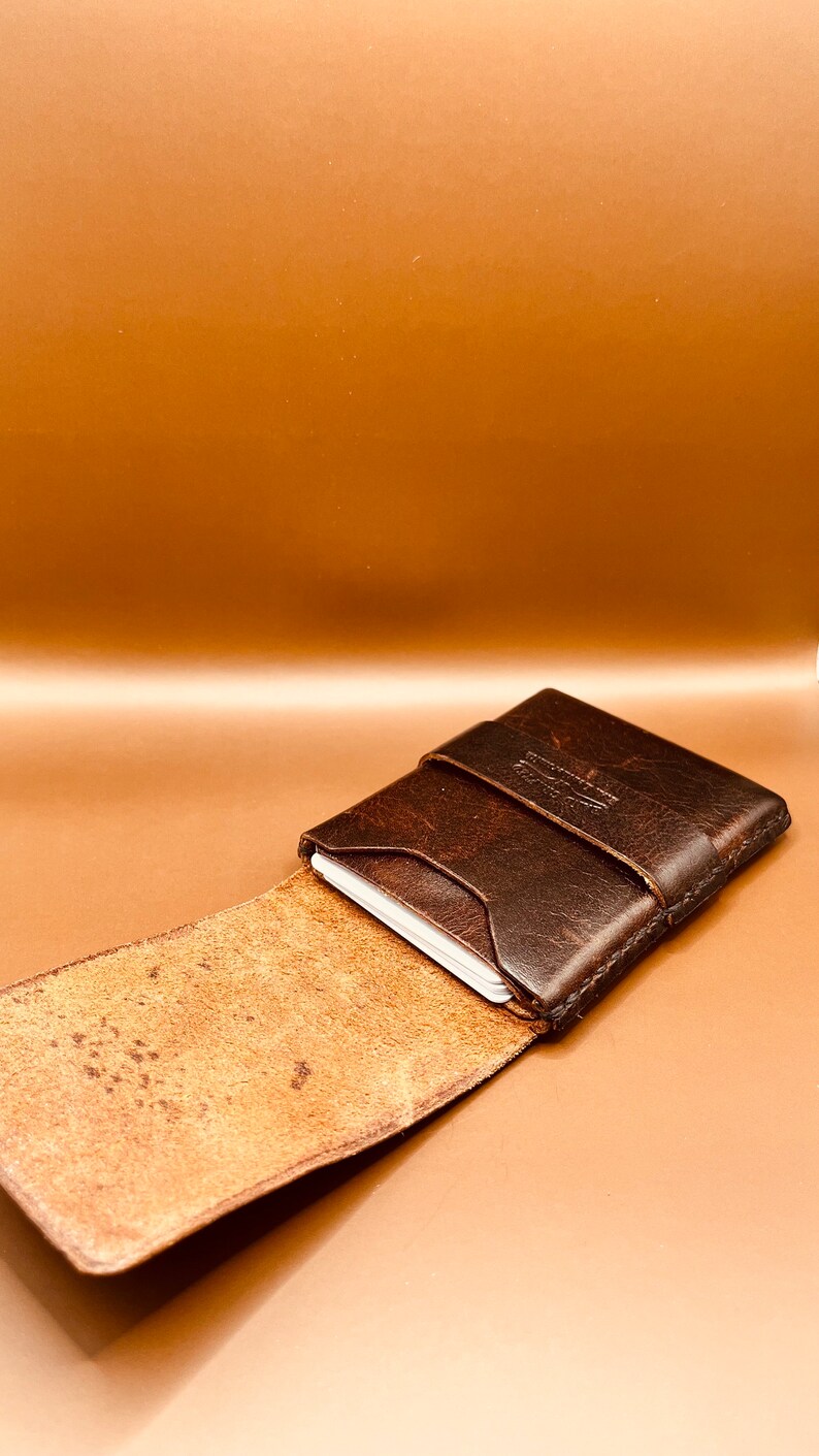 Handmade Leather Card Wallet. - Etsy