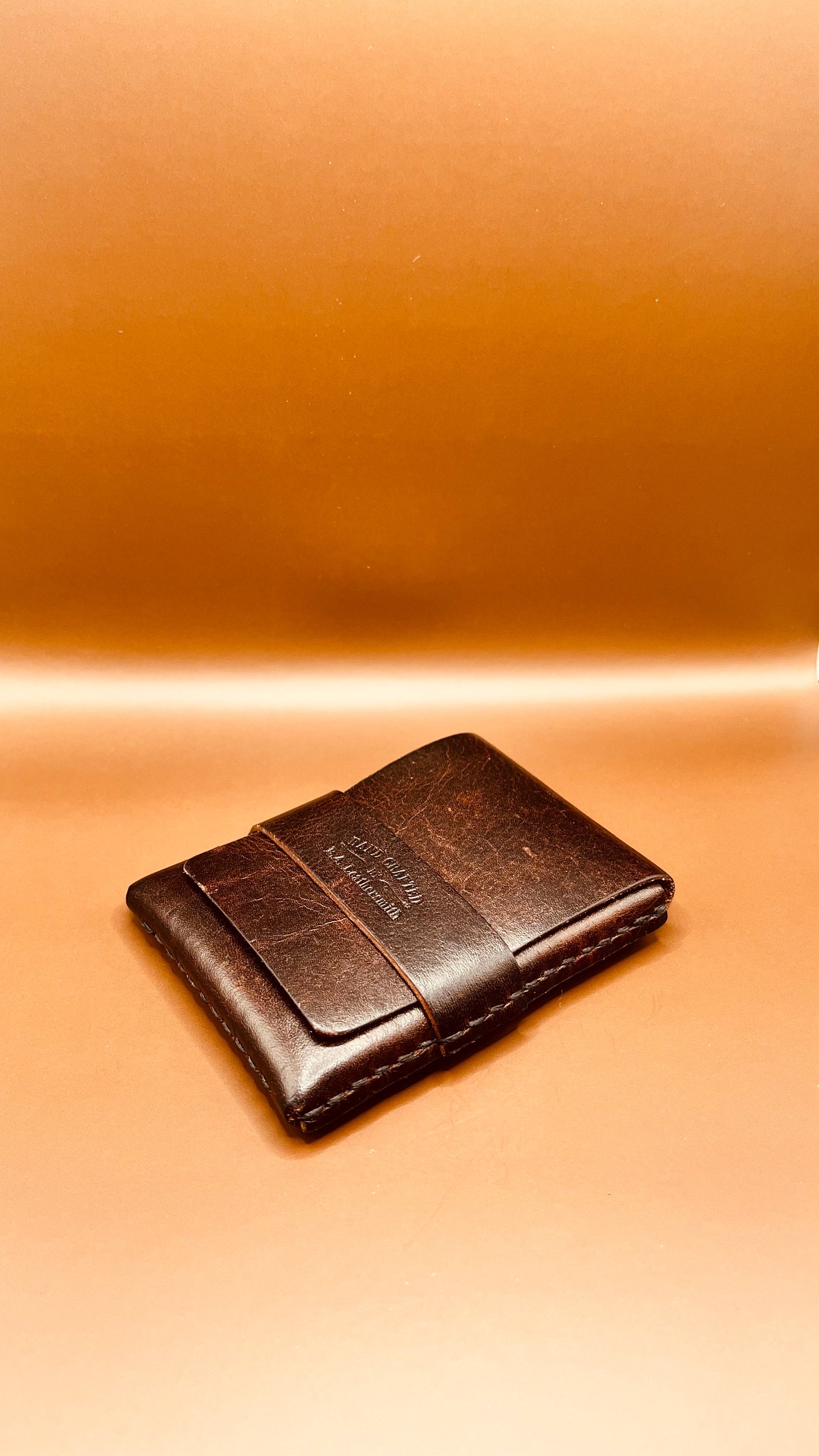 Handmade Leather Card Wallet. - Etsy