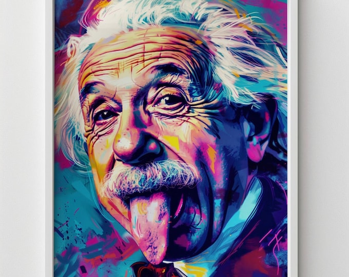 Albert Einstein Digital Download Theoretical Physicist Portrait AI ...