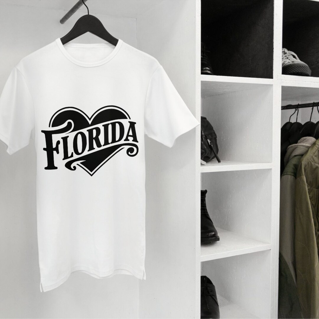 Florida Heart Typography SVG & PNG, Commercial License, Editable SVG ...