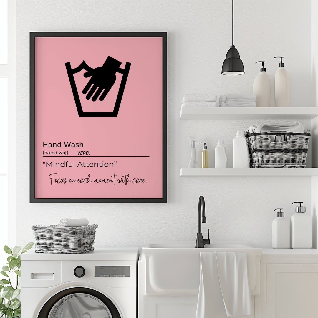 Hand Wash, Mental Health Poster, Inspirational, Calming, Mindfulness ...