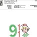 911 Christmas Elf Dispatcher Digital Embroidery Design. Two Sizes (4"-7 ...
