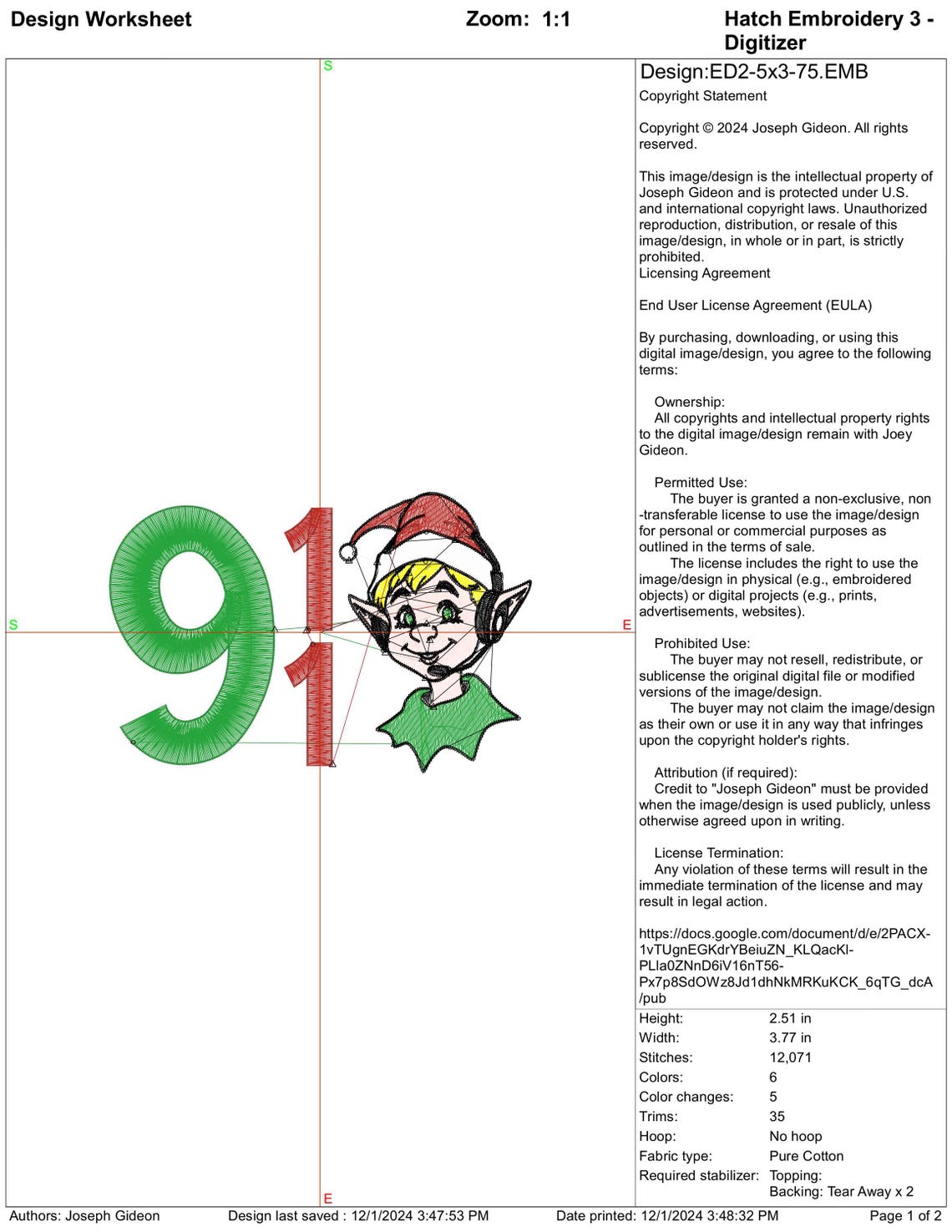 911 Christmas Elf Dispatcher Digital Embroidery Design. Two Sizes (4"-7 ...