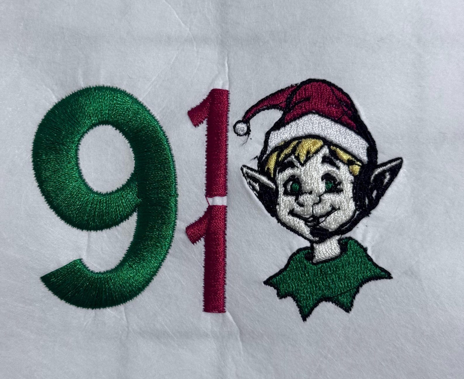 911 Christmas Elf Dispatcher Digital Embroidery Design. Two Sizes (4"-7 ...