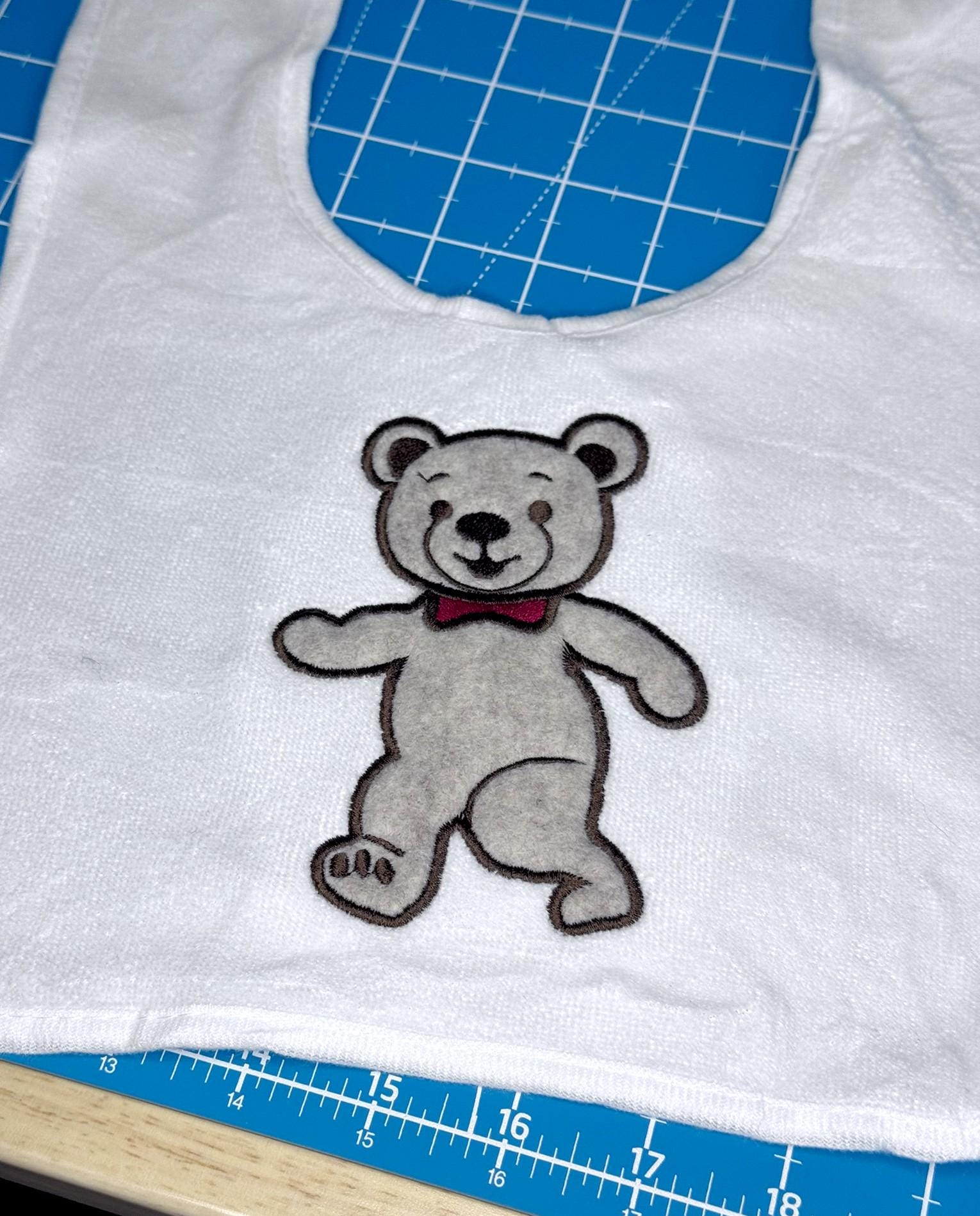 Simple and Cute Teddy Bear Applique or Outline Digital Embroidery ...