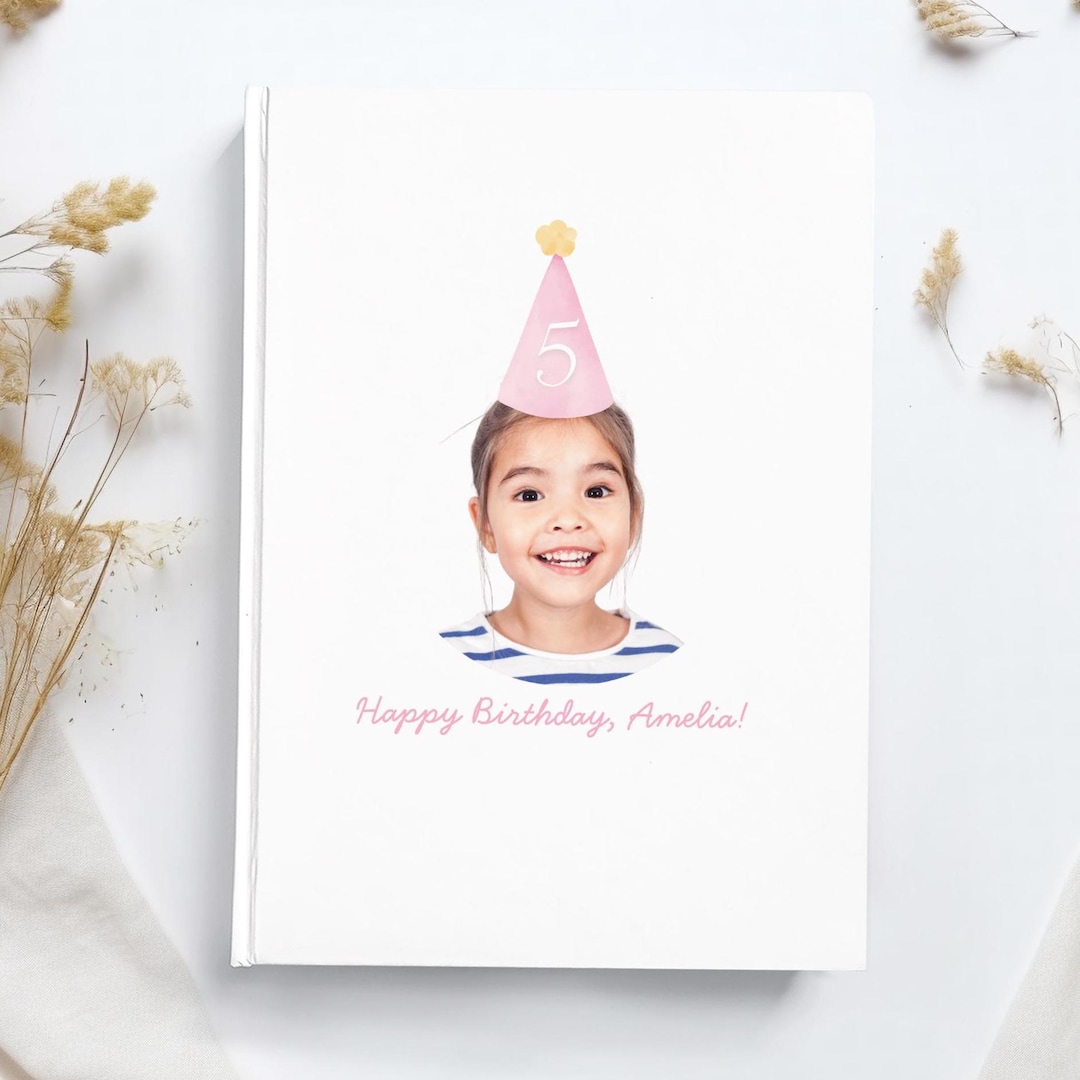 Personalized Birthday Journal & Gift Wrap Set Custom Photo Notebook or ...