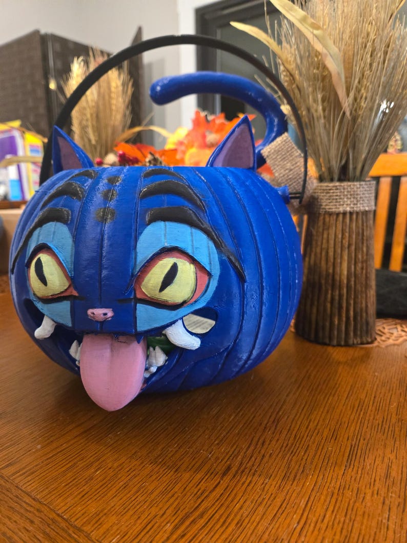 K-pop Demon Hunter Inspired Derpy Tiger Pumpkin | Trick or Treat Bucket ...