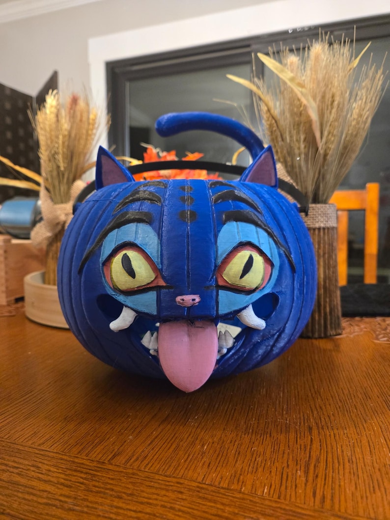 K-pop Demon Hunter Inspired Derpy Tiger Pumpkin | Trick or Treat Bucket ...