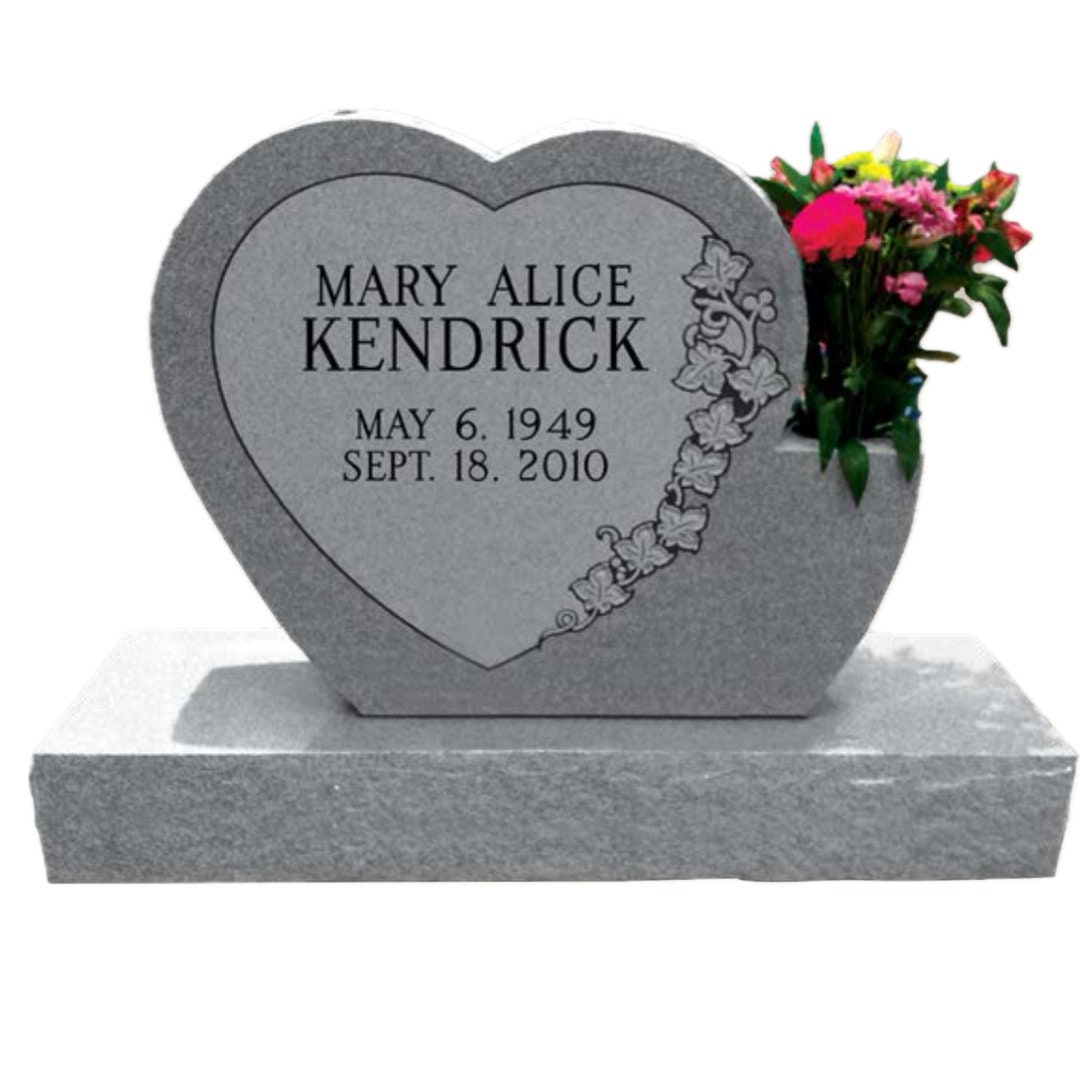 Heart-shaped Cemetery Headstone Memorial Monument Gravestone - Etsy