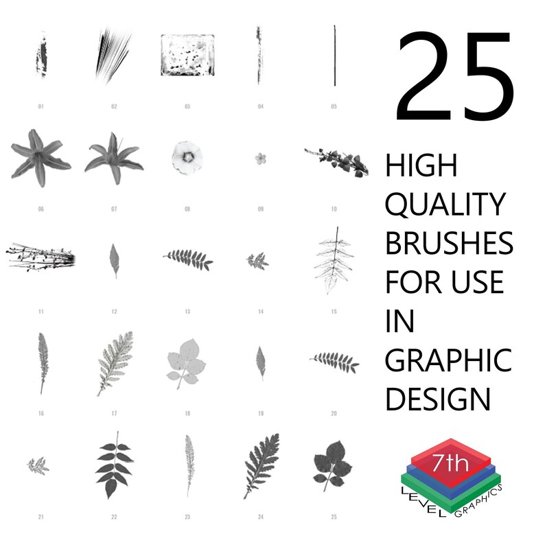 25 High Quality Brushes for Use in Photoshop - Etsy