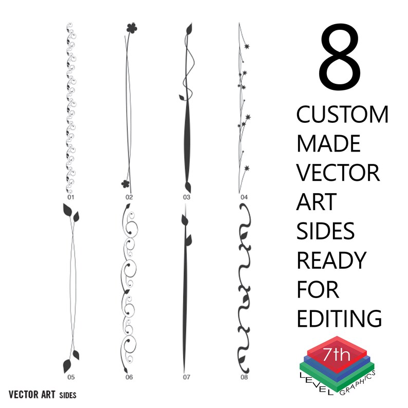 Vector Graphics Pack With 120 Editable Pieces - Etsy