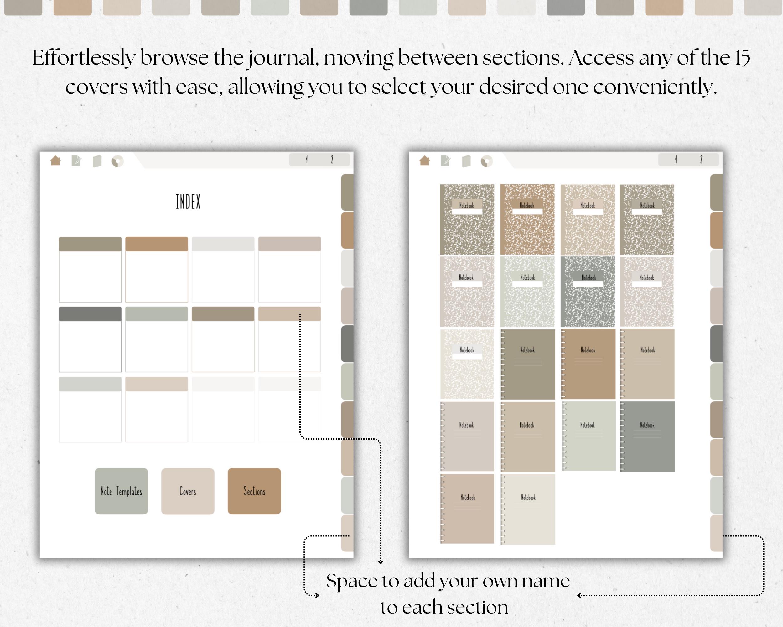 Bible Study Notebook Digital Planner Hyperlinked Bible Journal ...