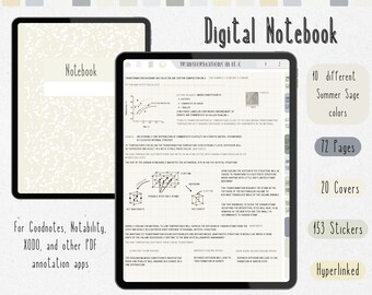 Hyperlinked Digital Note Template, Cornell Notes, Student Note Taking ...