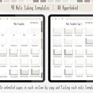 Hyperlinked Digital Note Template, Cornell Notes, Student Note Taking ...