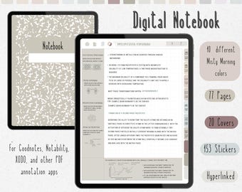 Digital Note Template, Cornell Notes, Student Note Taking, iPad ...