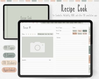 Digital Recipe Book, Goodnotes Recipes, Digital Planner for Ipad ...