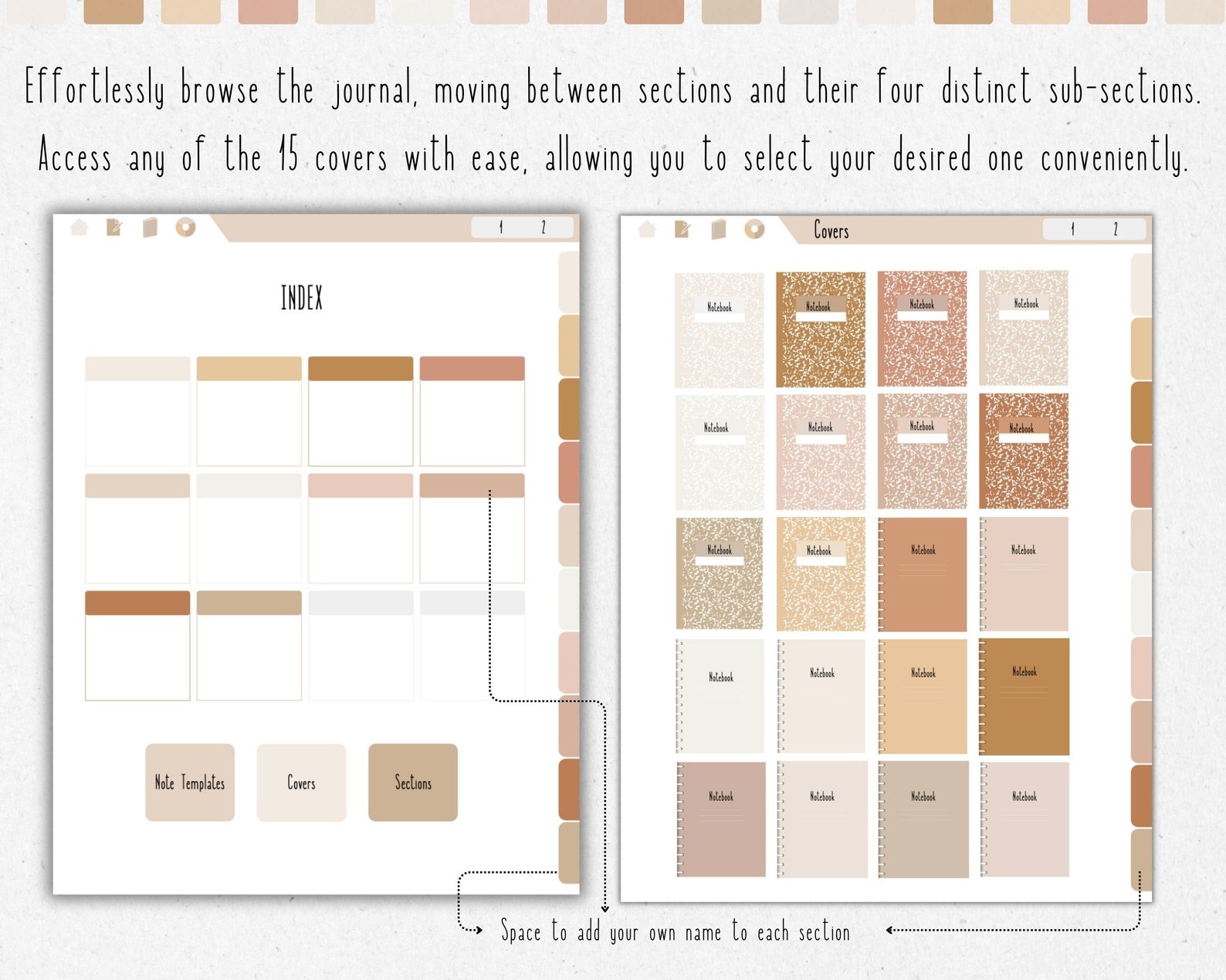 Digital Student Notebook With Hyperlinked Sections Cornell Note ...