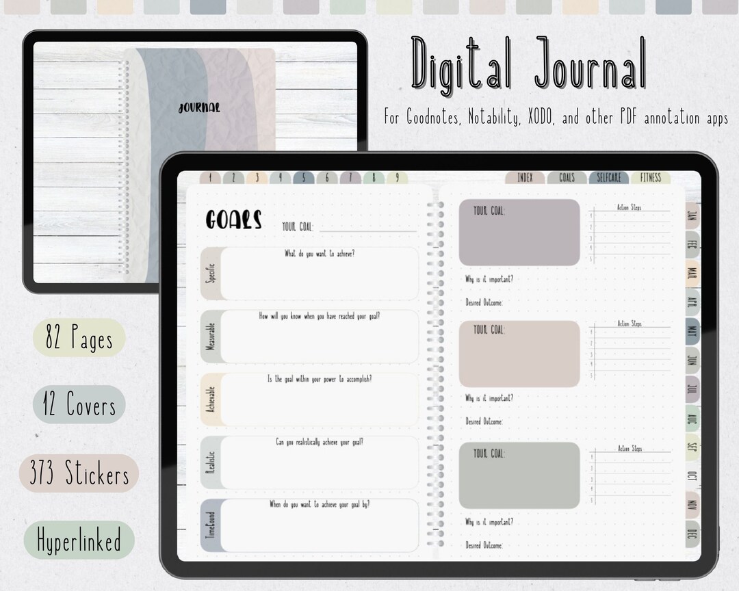 Digital Journal, Goodnotes Planner, Digital Planner, Digital Sticker ...