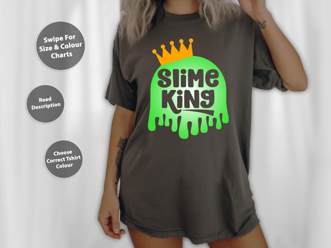 Slime King Funny Slime Making Gifts for Boys, Green T-shirt, Sweatshirt ...
