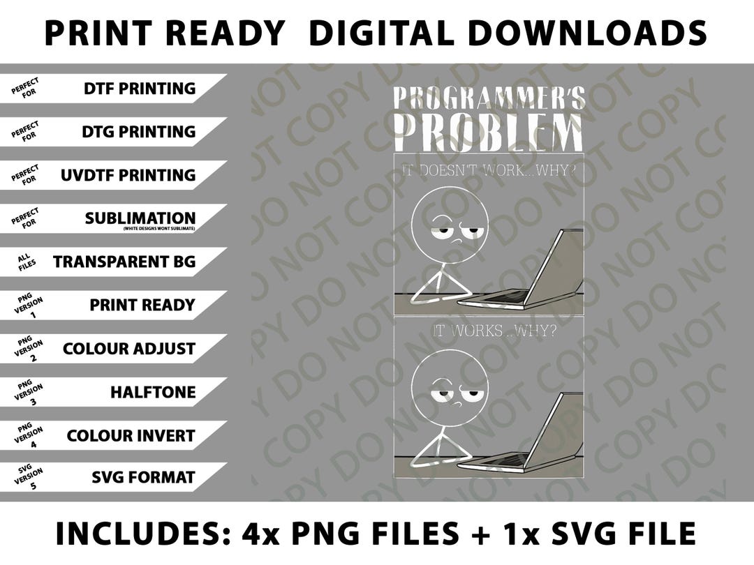 Funny Programmer Joke Coder Text Programming Coding Png Bundle Svg 3450
