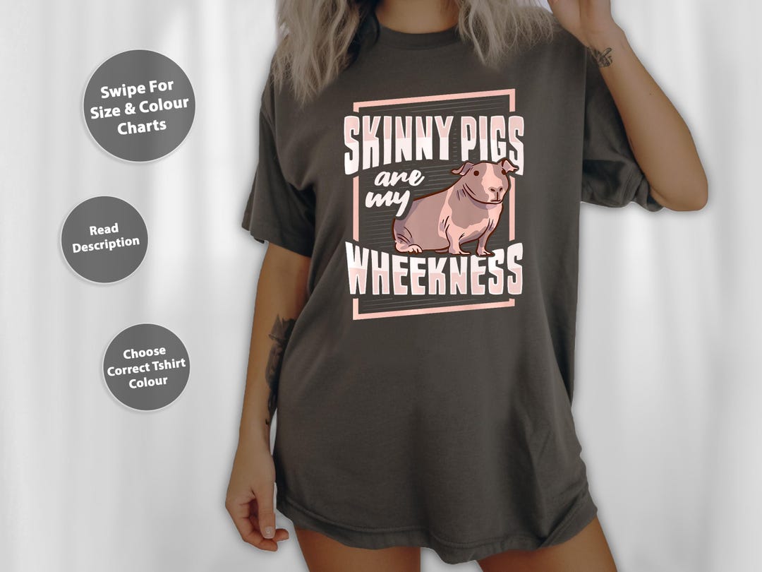 Skinny Pig Wheek Design for a Guinea Pig Lover Premium T-shirt ...