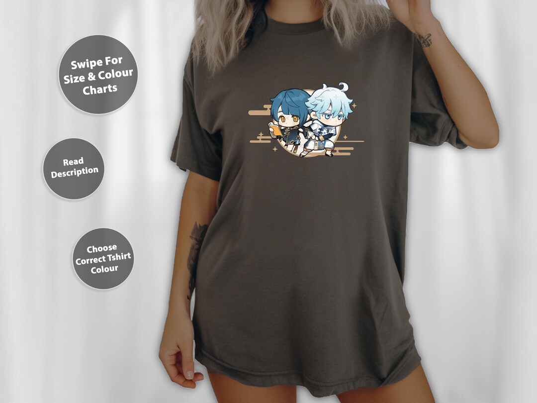 Xingqiu & Chongyun Genshin Impact Stickers Drag T-shirt, Sweatshirt ...
