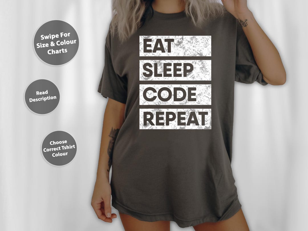 Programmer Eat Sleep Code Repeat Coding T-shirt, Sweatshirt, Hoodie, Tote Bag 124267 - Etsy
