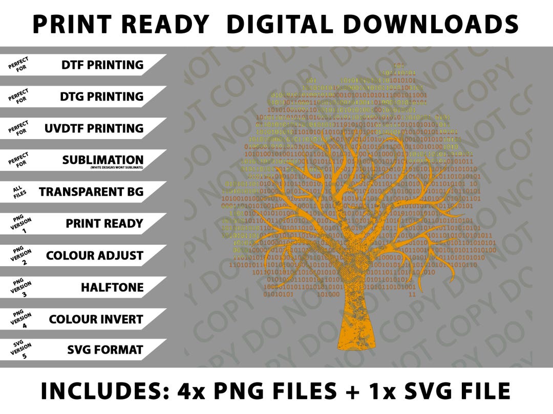 Binary Tree Computer Coding Png Bundle, SVG Files, Digital Downloads - Etsy