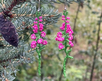 Beaded Fireweed Earrings - Etsy