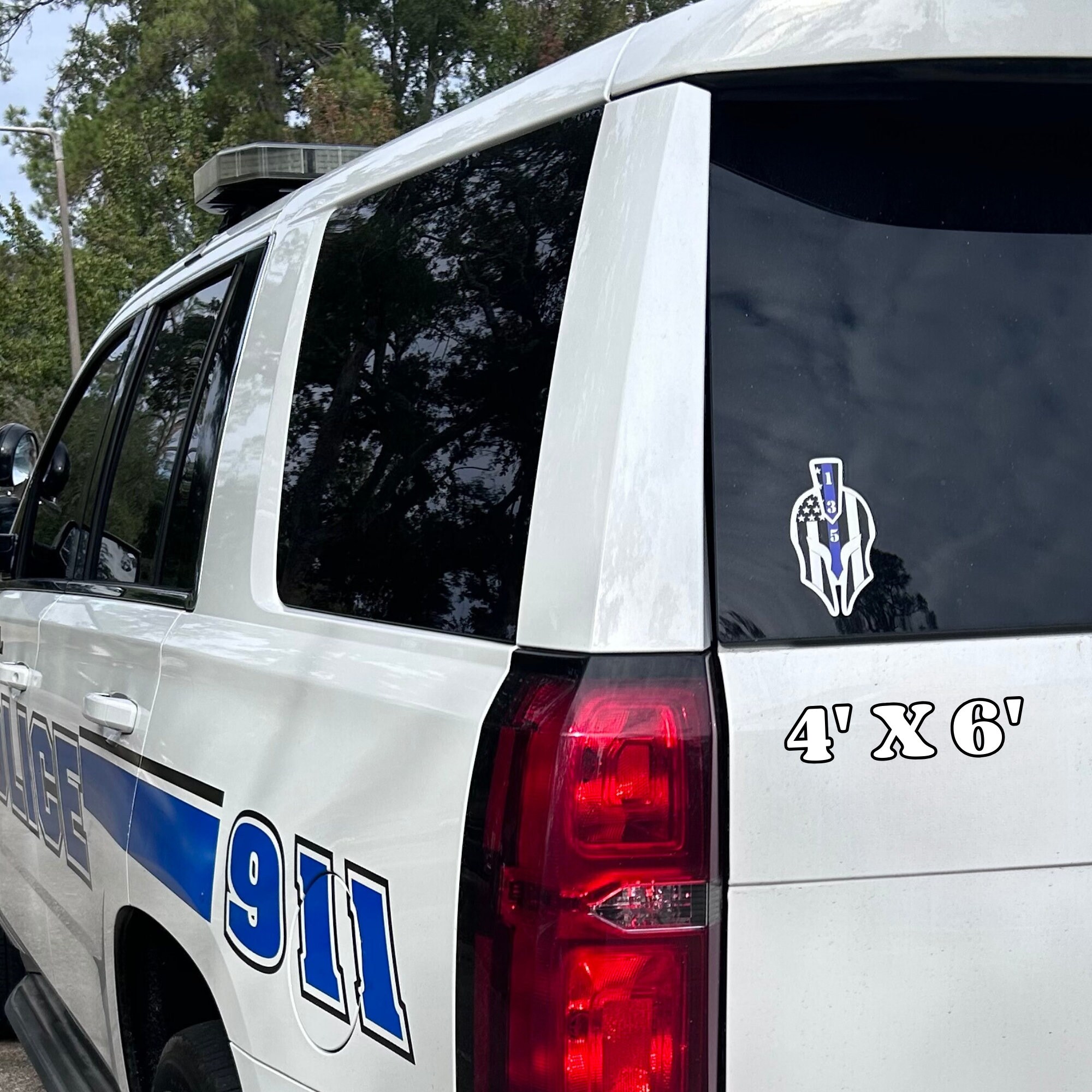 Custom Thin Blue Line, Gladiator, Police Officer, Gifts, Decal, Sticker ...