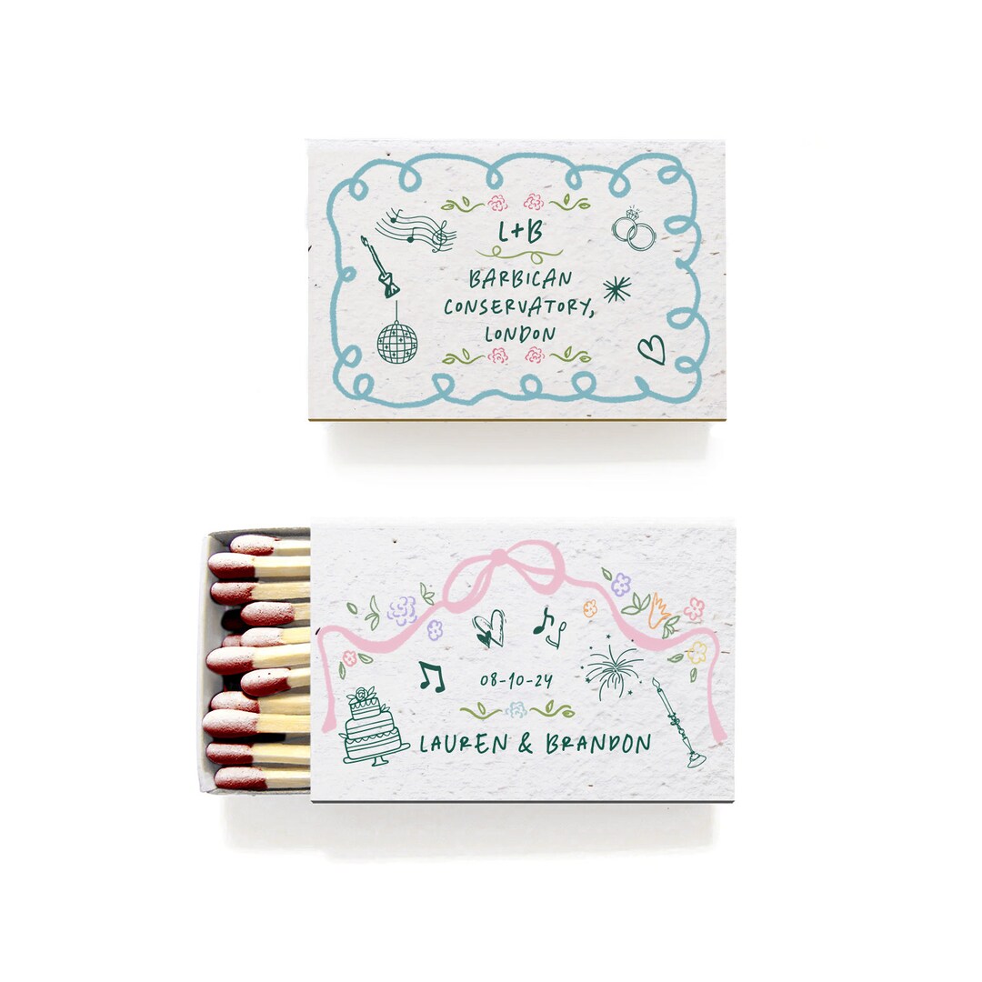 Personalized Eco-friendly Matchboxes Seed Paper,custom Seed Paper Favor ...
