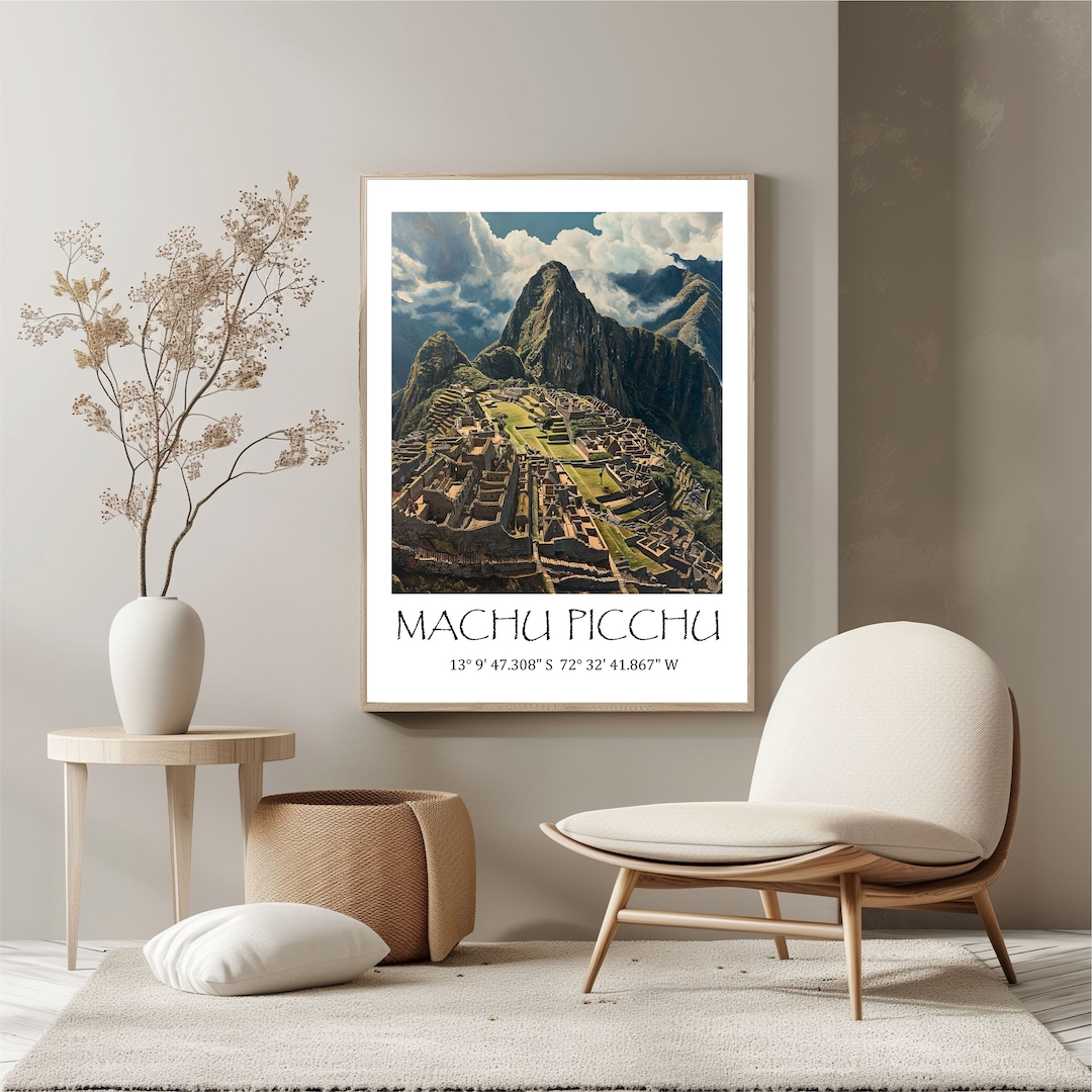Machu Picchu Peru Wall Art Wall Hanging Decoration Peru Gift Art Lovers ...