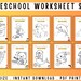 Preschool Learning Worksheets: Fun Early Learning Activities (PDF) - Etsy