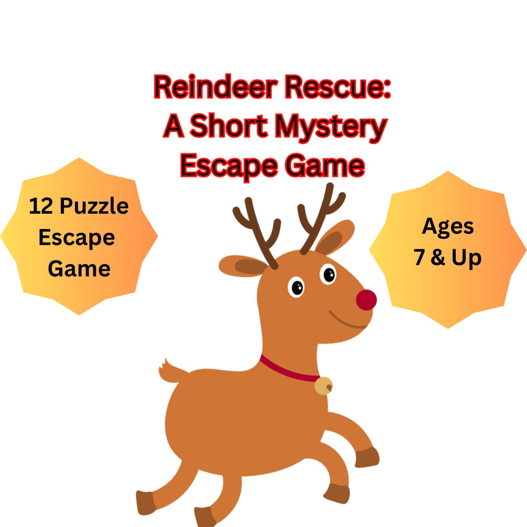 Reindeer Rescue Mystery Escape Game: Christmas Family Fun (digital ...