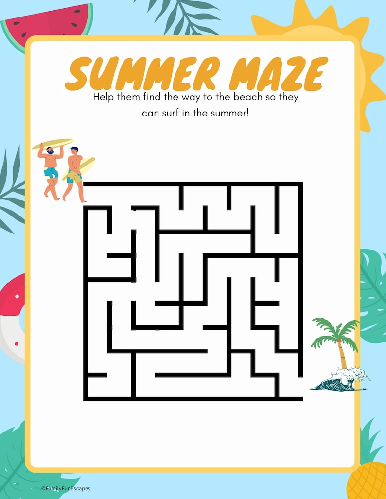 Summer Word Games for Kids – Fun Printable Word Search, I Spy & Maze ...
