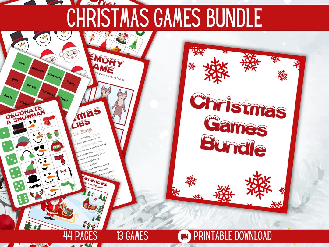 Christmas Games Bundle | Digital Download | Fun Holiday Party Games for ...