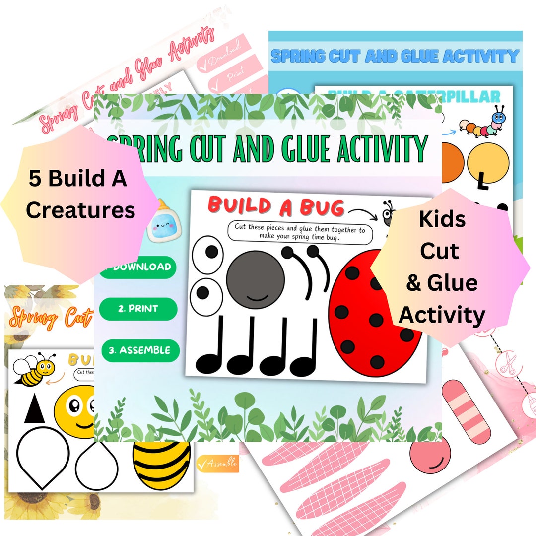 DIY Bug Crafts: Bee, Ladybug, Butterfly, Dragonfly (digital Download ...