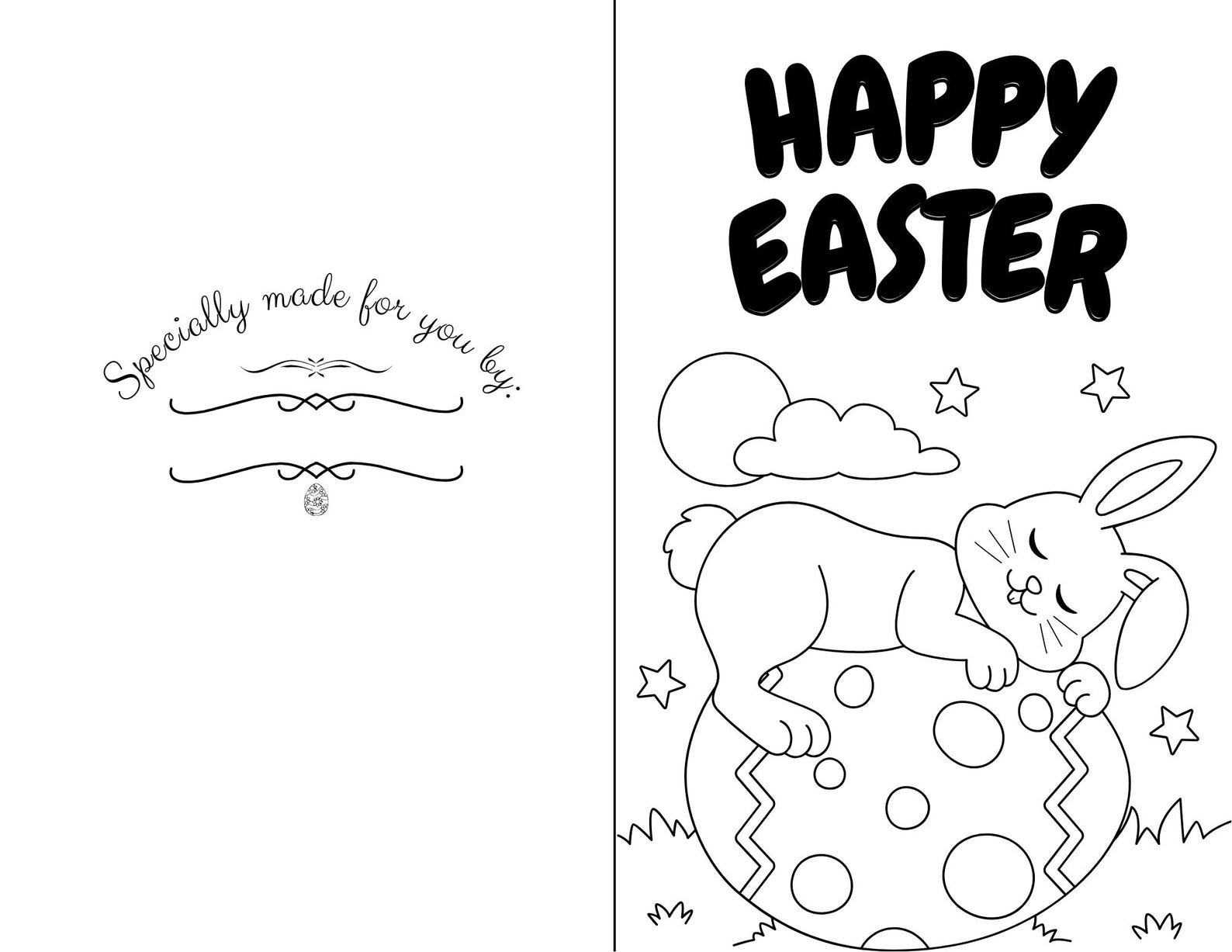 20 Printable Easter Coloring Cards - Digital Download - Fun Easter ...
