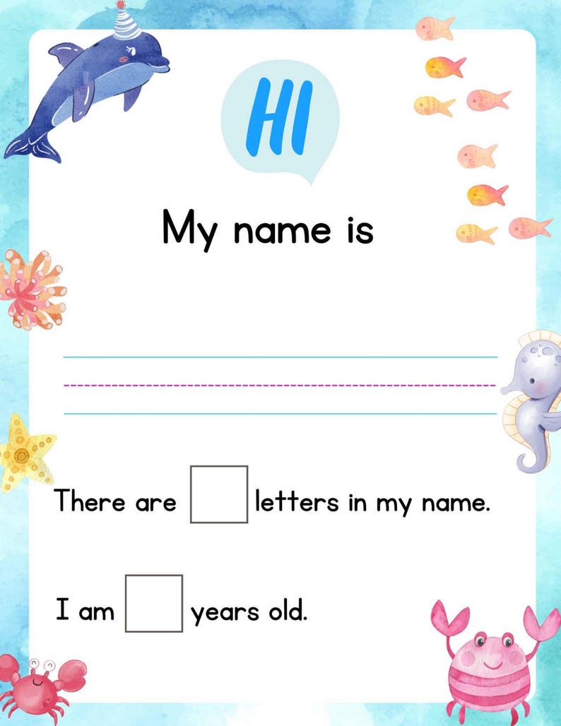 Under the Sea Preschool Learning Pack | Worksheets: Missing Alphabet ...