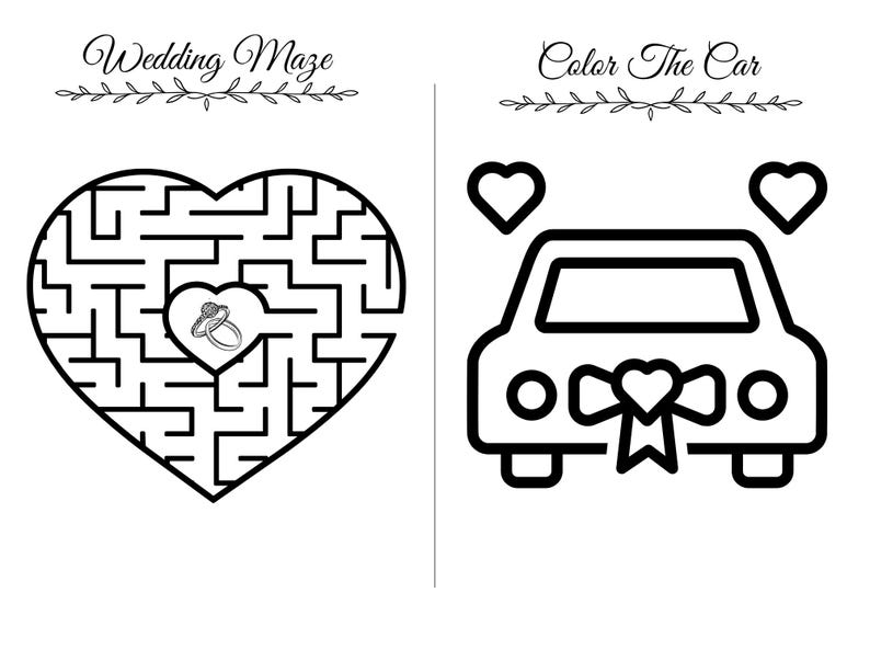 Wedding Kids Activity Bundle: Printable Games & Crafts (digital ...