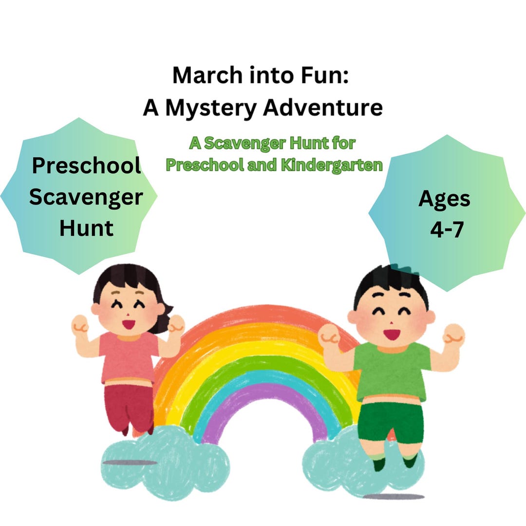 Preschool March Scavenger Hunt: Fun Mystery Adventure (digital Download ...