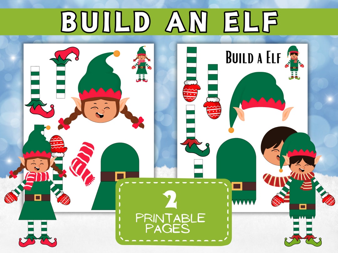 Build an Elf Craft: DIY Holiday Activity (digital Download) - Etsy