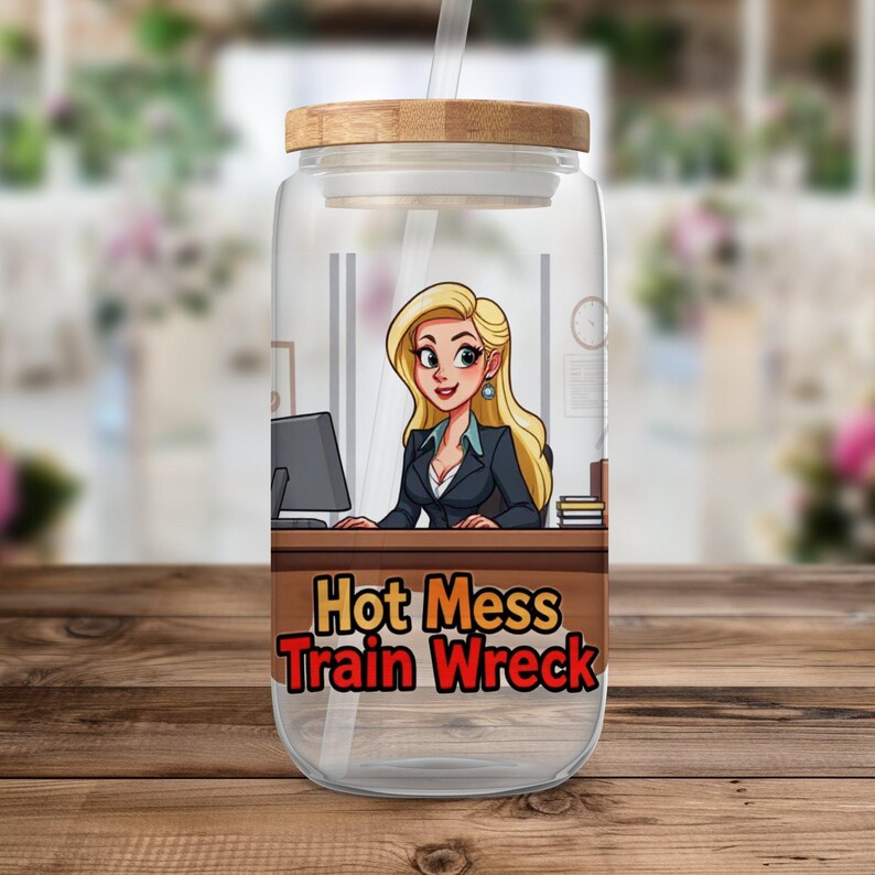 Hot Mess Train Wreck PNG | Funny Blonde Woman Sublimation | T-shirts ...