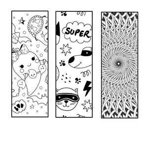42 Printable Bookmarks to Color: Fun DIY Activity (digital Download) - Etsy