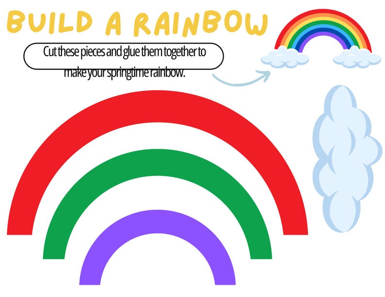 Build a Rainbow Craft | Digital Download | Fun DIY Cut and Assemble ...