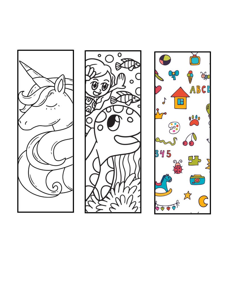 42 Printable Bookmarks to Color | Fun DIY Bookmarks for Kids and Adults ...
