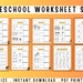 Preschool Learning Worksheets: Fun Early Learning Activities (PDF) - Etsy