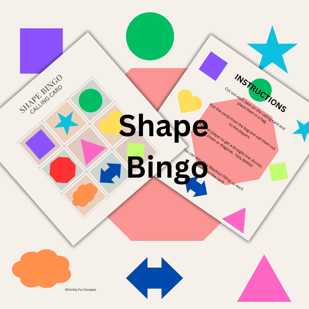 Shape Bingo | Preschool & Kindergarten Learning Game | Fun Early ...