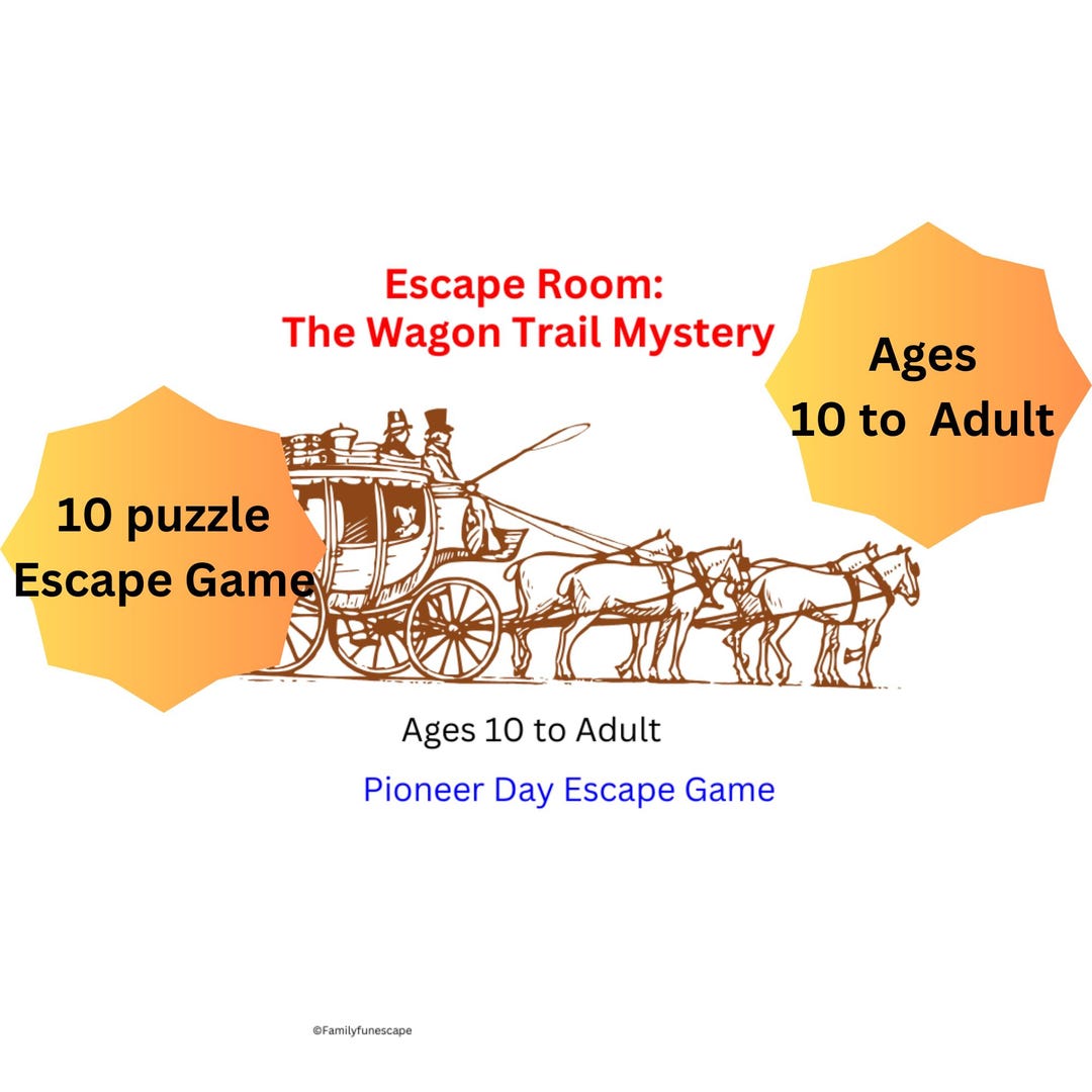 The Wagon Trail Mystery | Pioneer Day Escape Game | 10 Puzzles | 5th ...